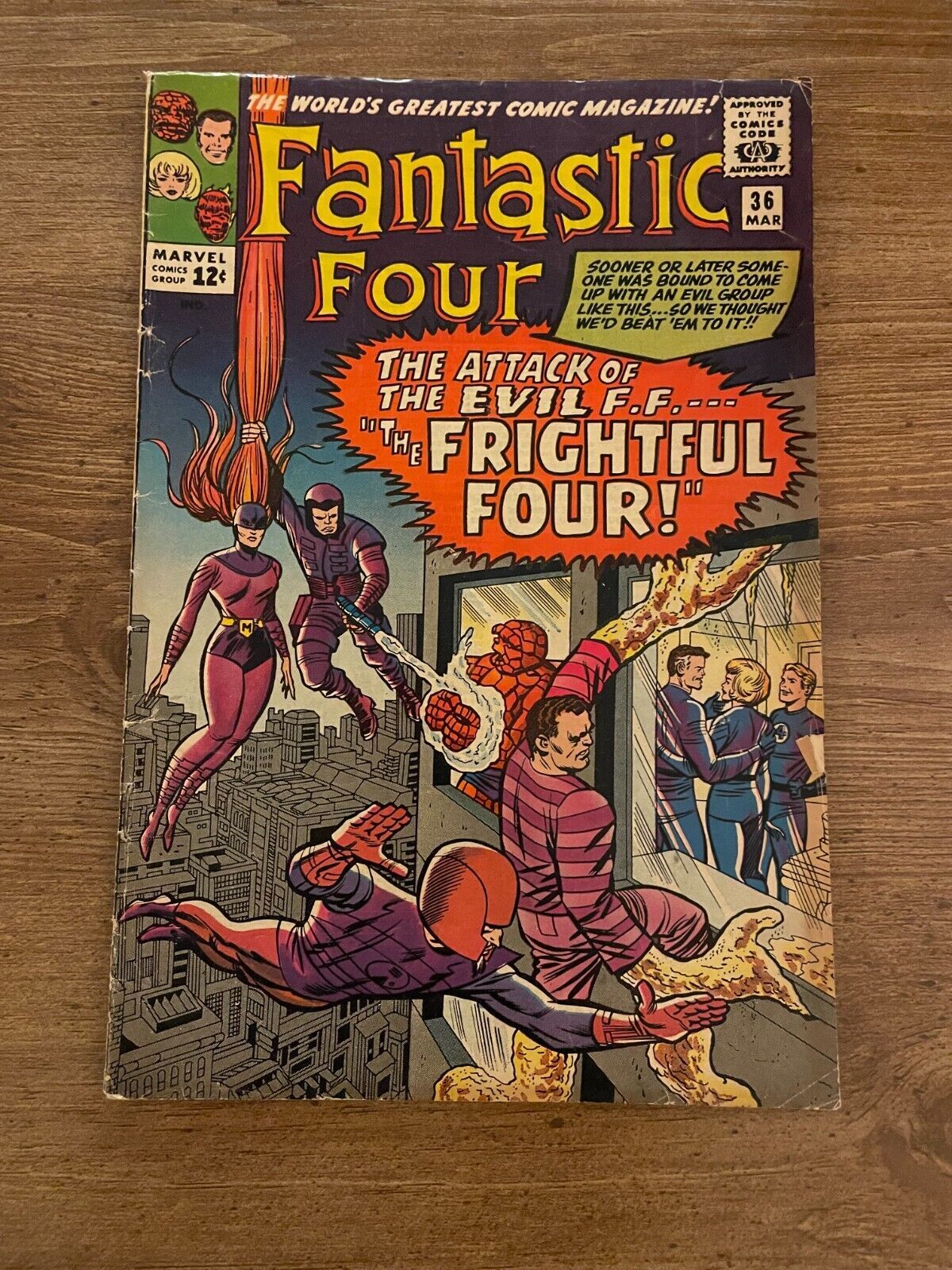 Fantastic Four # 36 VG- Marvel Comic Book Super-Skrull Human Torch ...