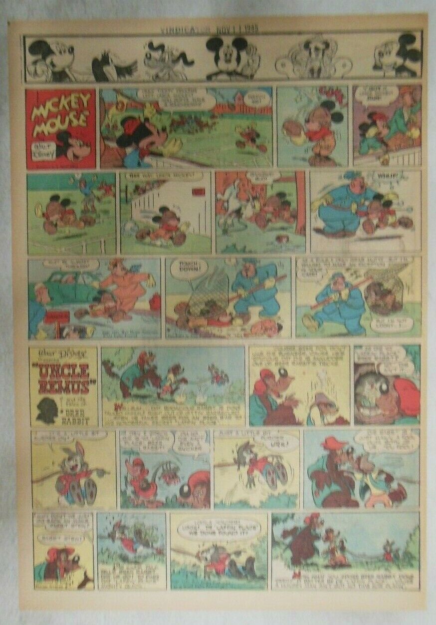 Mickey Mouse Sunday Page by Walt Disney from 11/11/1945 Tabloid Page ...