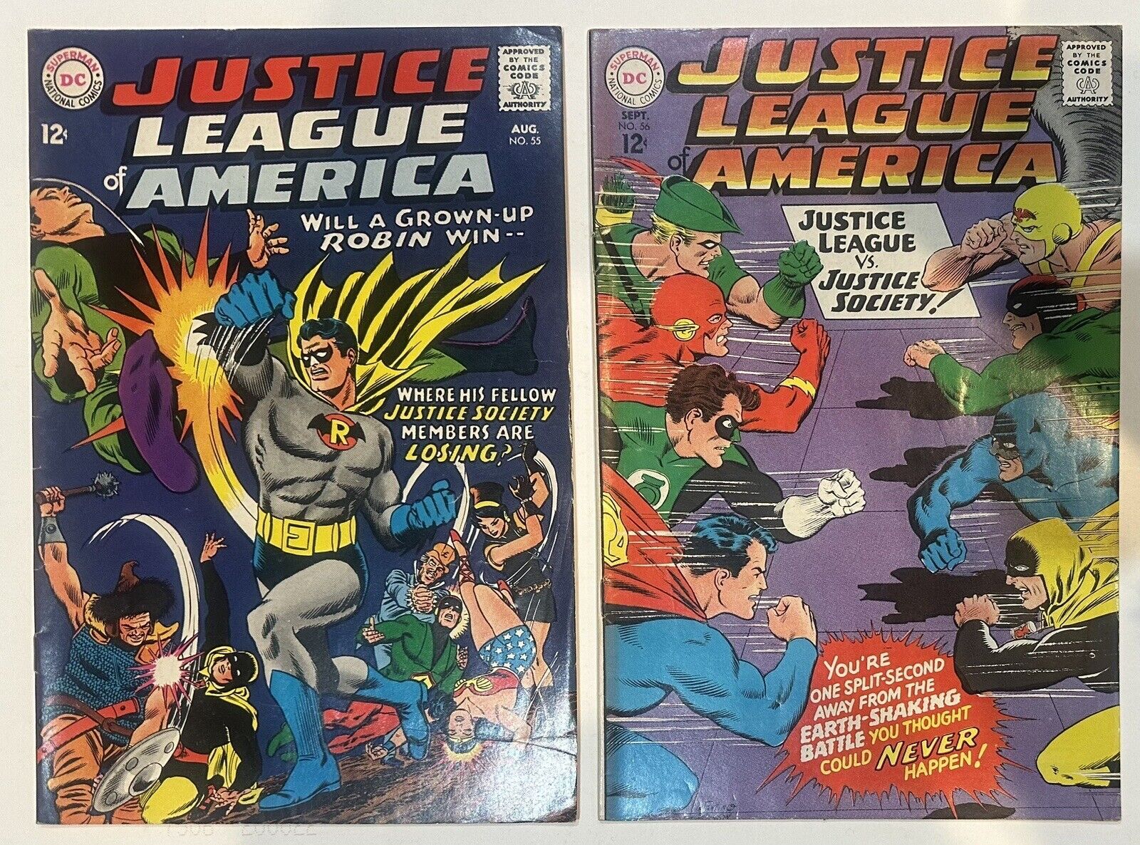 (1967) Justice League of America #55-56 Complete Set! Jsa! 1st Earth 2 ...