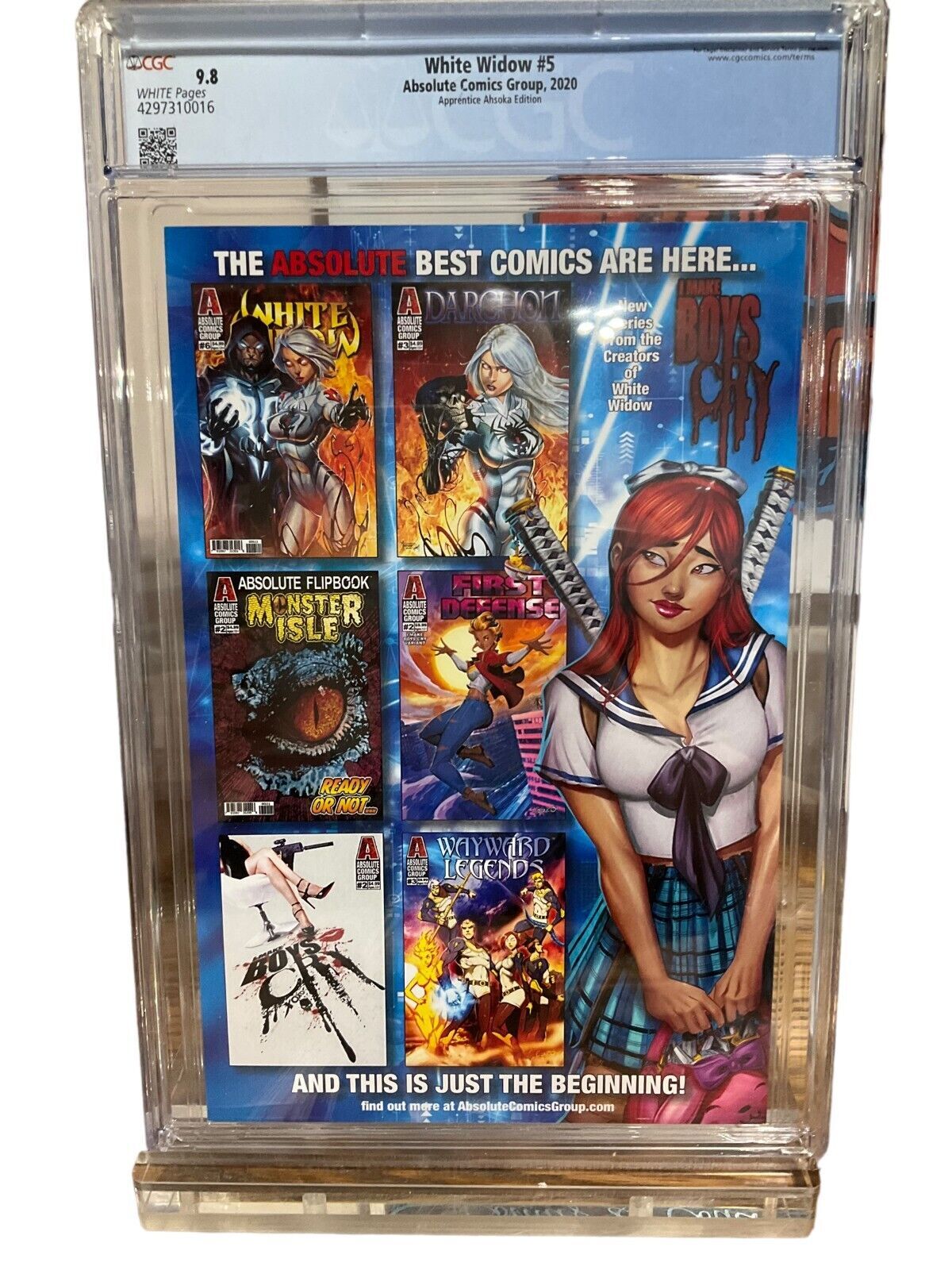 White Widow #5 Absolute Comics Group AHSOKA Cosplay Tyndall CGC 9.8 ...