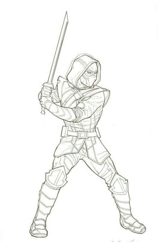 Ronin Original Art by Steve Kurth MARVEL INFINITY WAR DESTINY ARRIVES ...