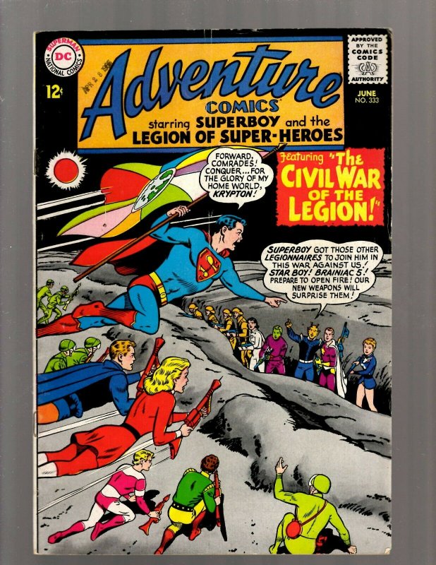 Adventure Comics # 333 FN/VF DC Silver Age Comic Book Superboy Legion ...