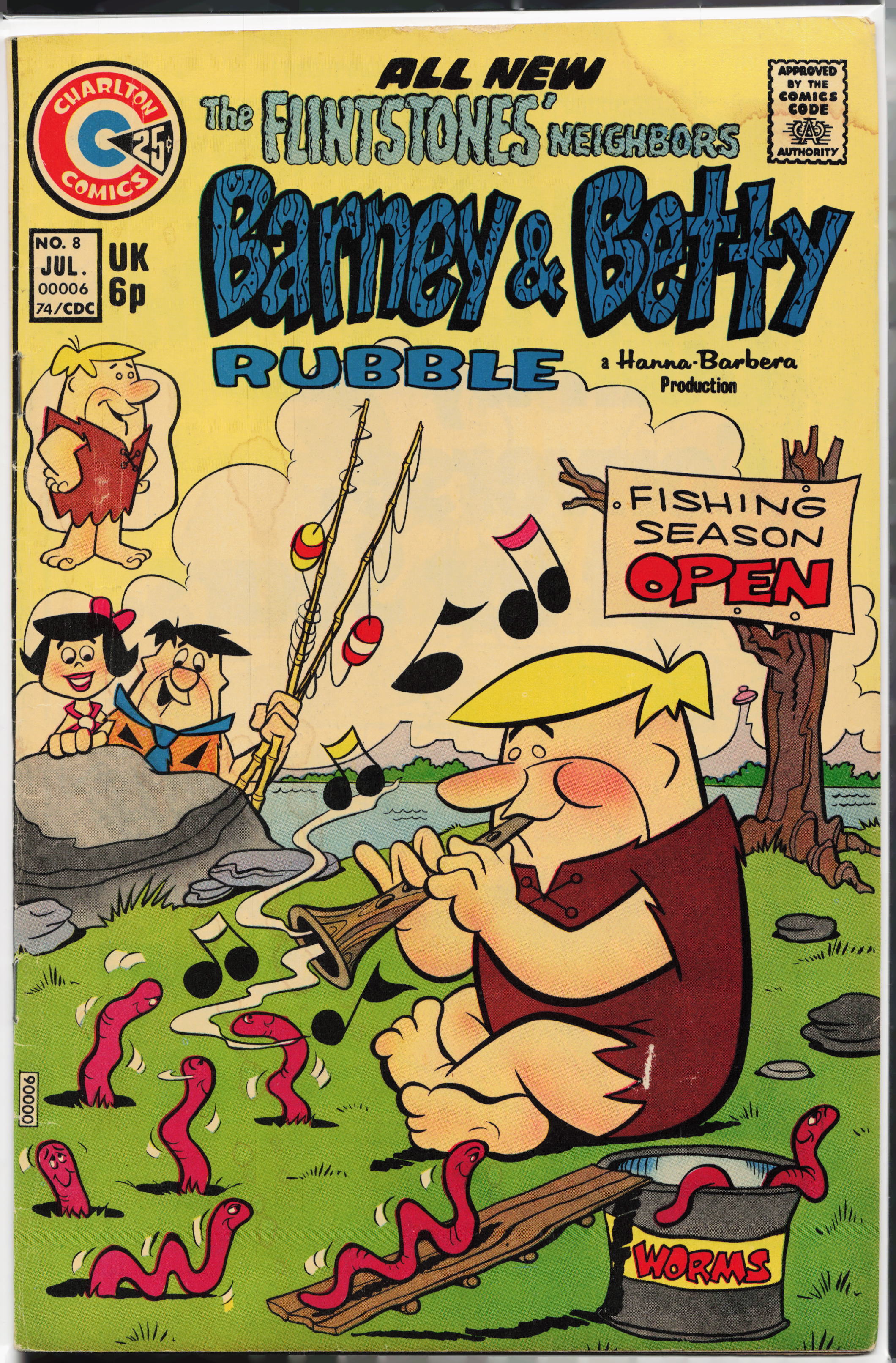 Barney and Betty Rubble #8 (1974) Barney Rubble | Comic Books - Bronze ...