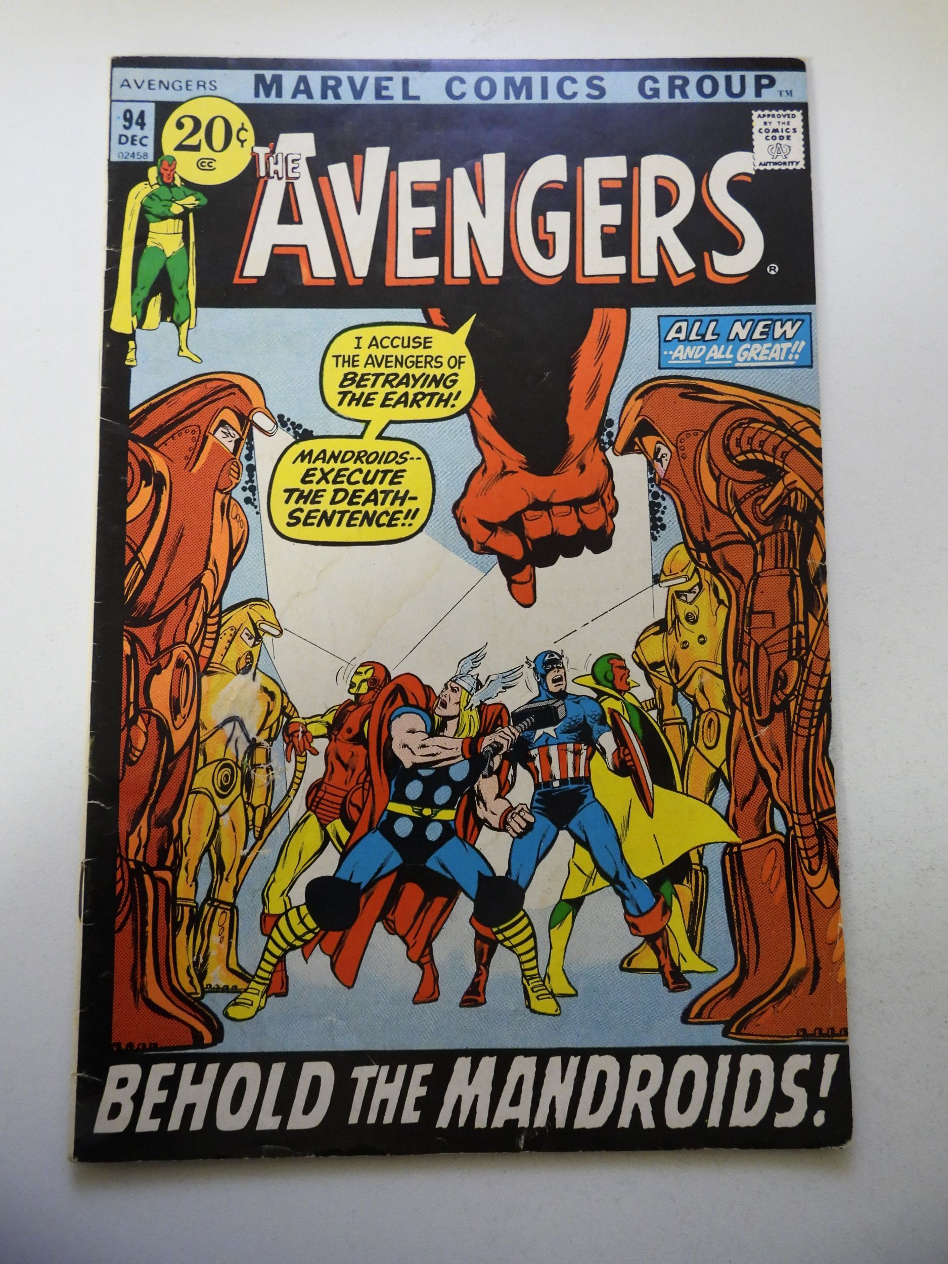 The Avengers #94 (1971) VG- Condition moisture stains | Comic Books ...