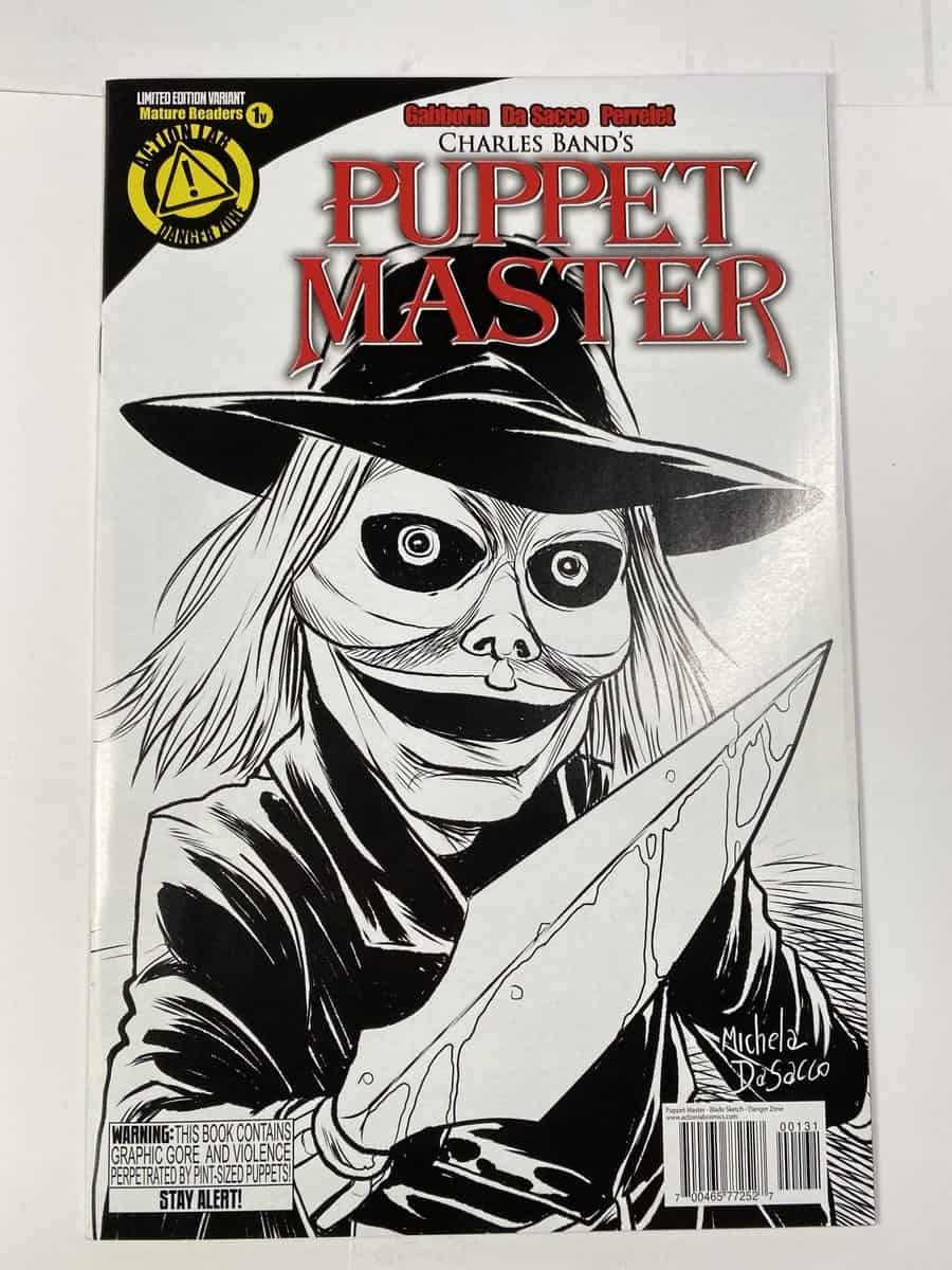 Puppet Master #1 NM- Blade Sketch Variant Action Lab Comics C102A ...