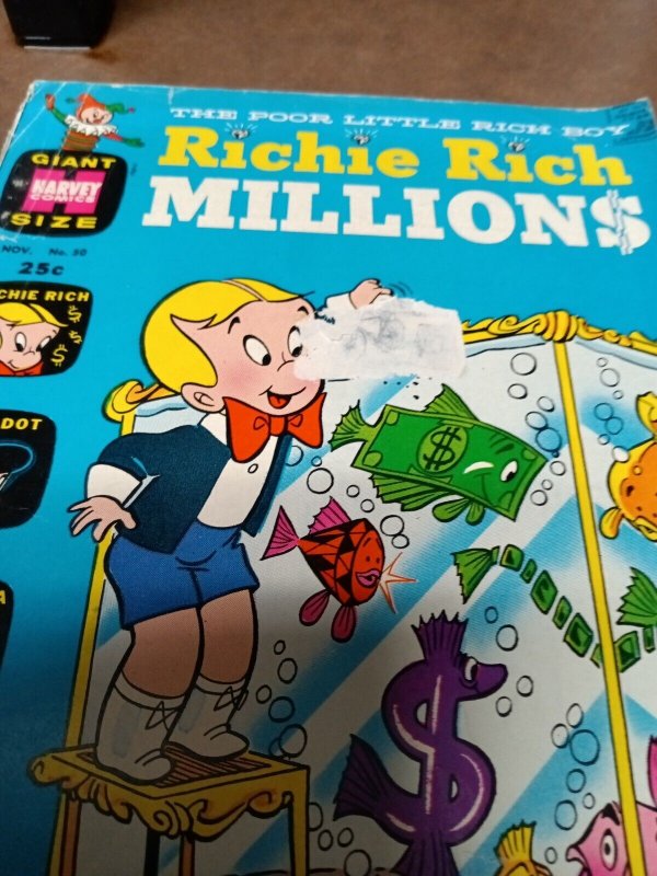 RICHIE RICH MILLIONS 50 DEAN MARTIN APPEARANCE 1967 Harvey giant size ...