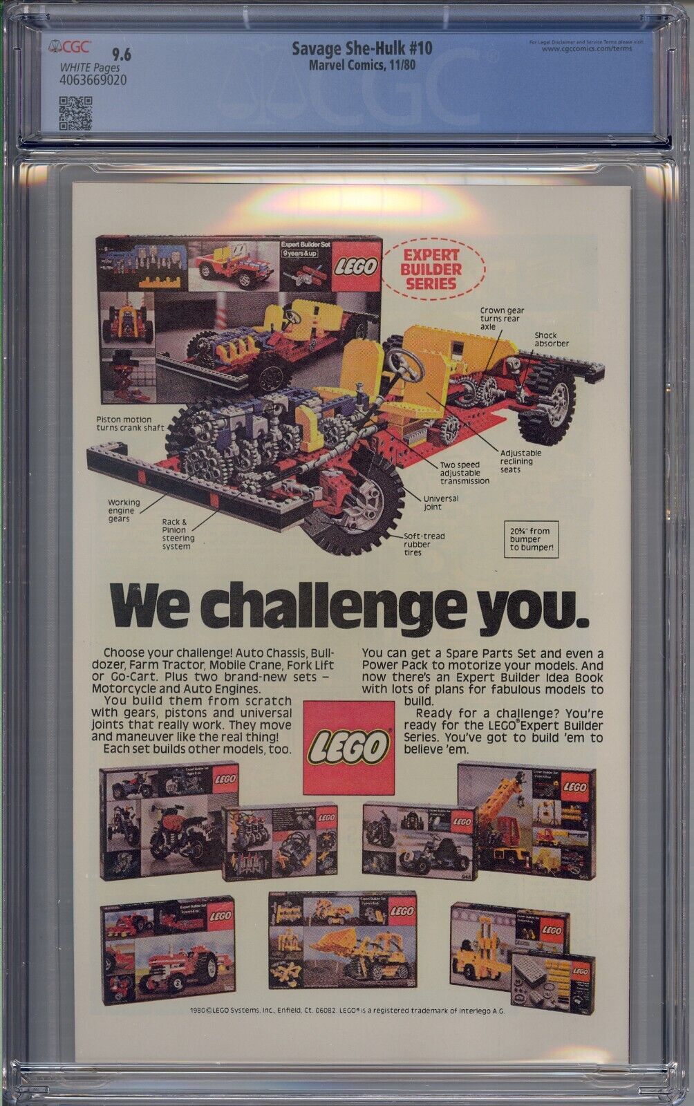 Savage She-Hulk #10 CGC 9.6 Mike Vosberg & Frank Springer White Pages ...