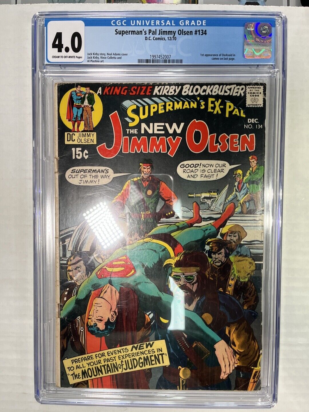 Superman’s Pal Jimmy Olsen #134 4.0 CGC Slab 1st App of Darkseid in ...