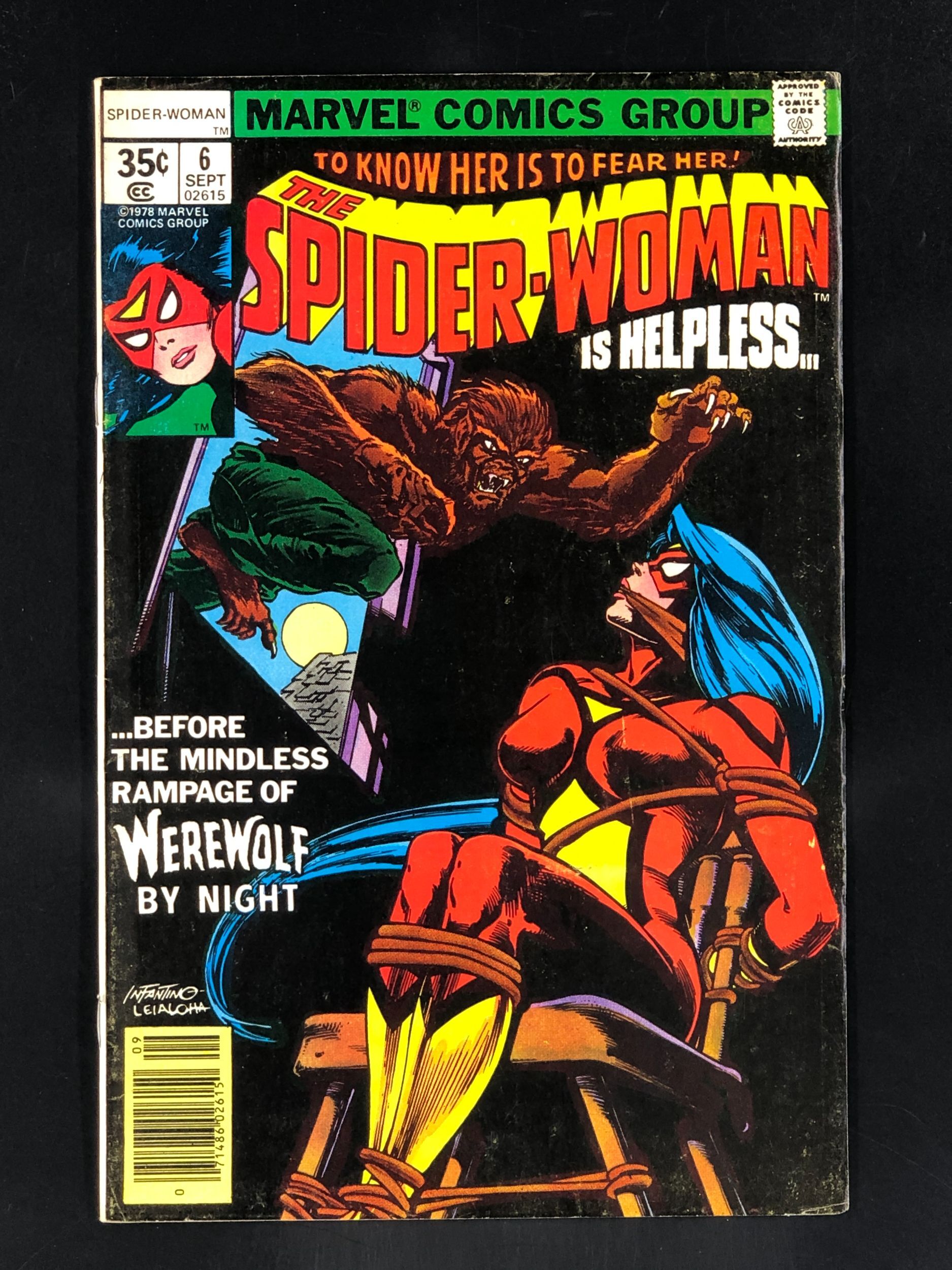Spider-Woman #6 (1978) Crossover Appearance of Werewolf By Night ...
