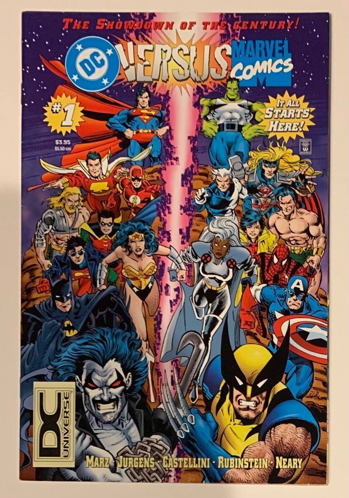 (1996) Marvel VS DC #1 DC UNIVERSE logo Variant Cover! VERY RARE ...