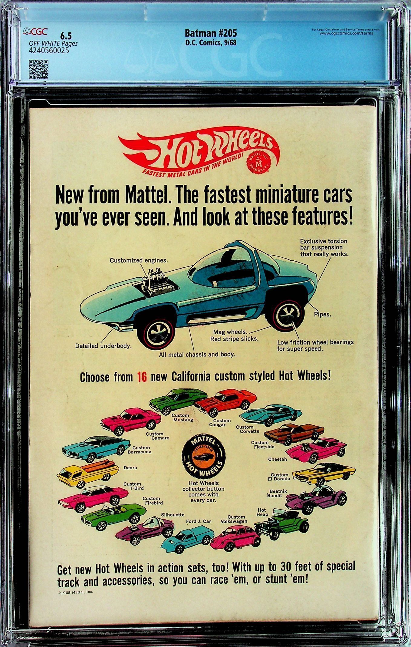 Batman #205 (1968) - CGC 6.5 - Cert#4240560025 | Comic Books - Silver ...