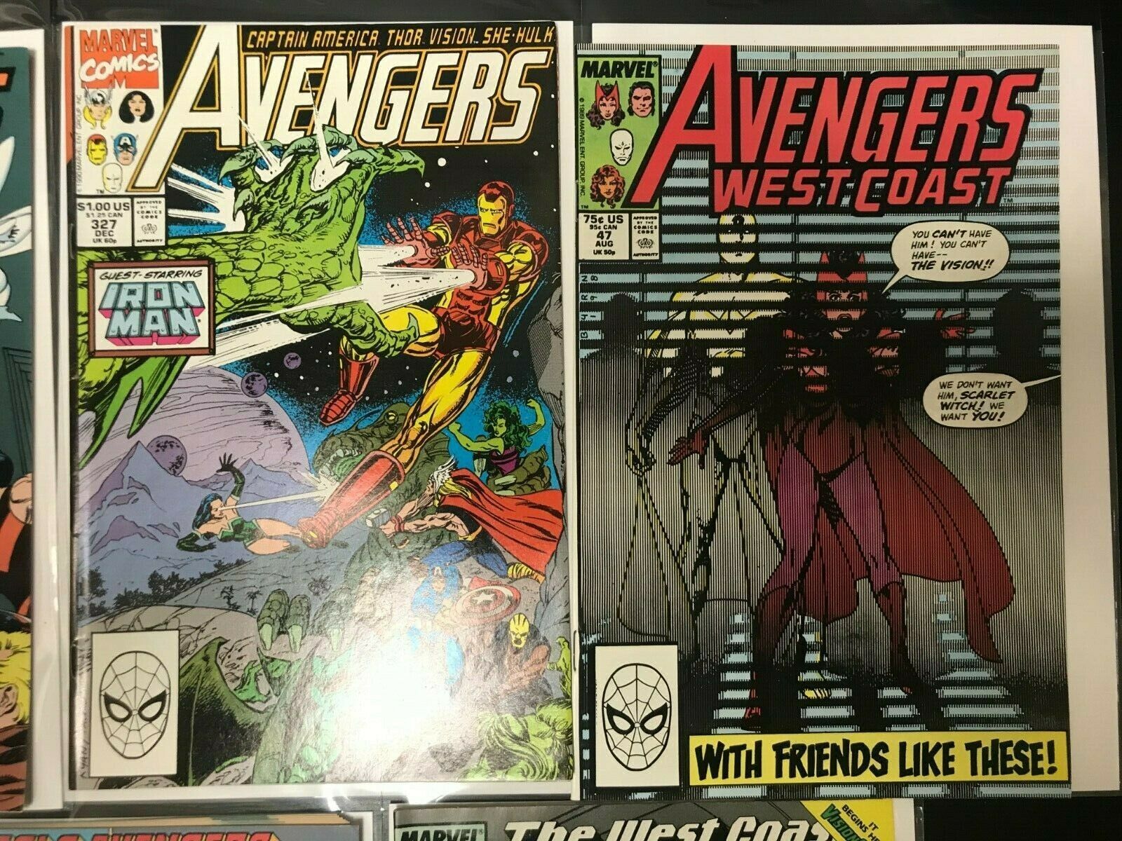 Avengers 7pc LOT (FN OB) West Coast Avengers!! Solo Avengers!! 1988-90 ...