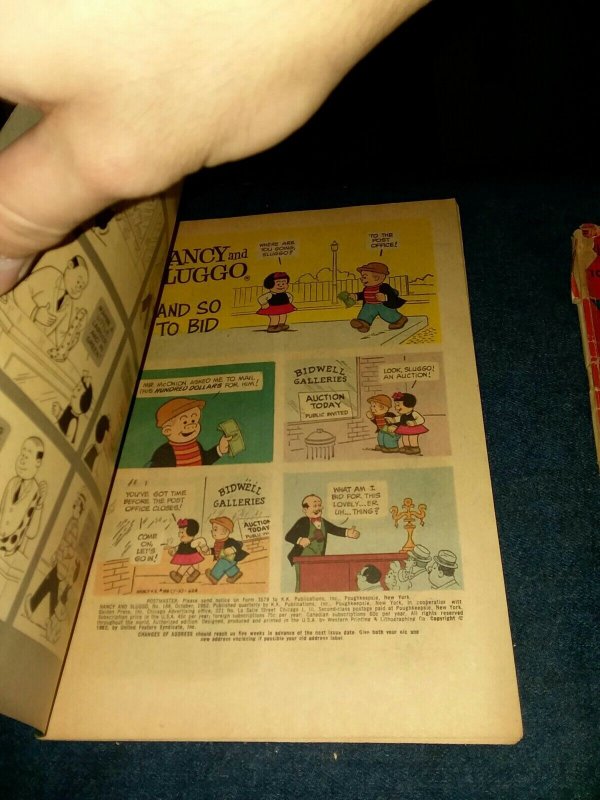 Nancy and Sluggo #188 Gold key 1962 Silver age peanuts charlie brown ...