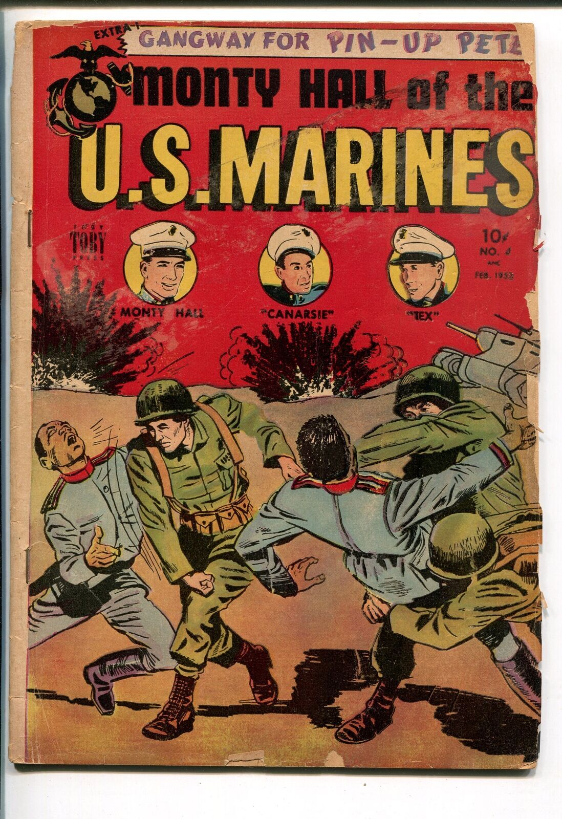Monty Hall of the U.S. Marines #4 1952-Toby-Pin Ups-Korean War-Capt ...