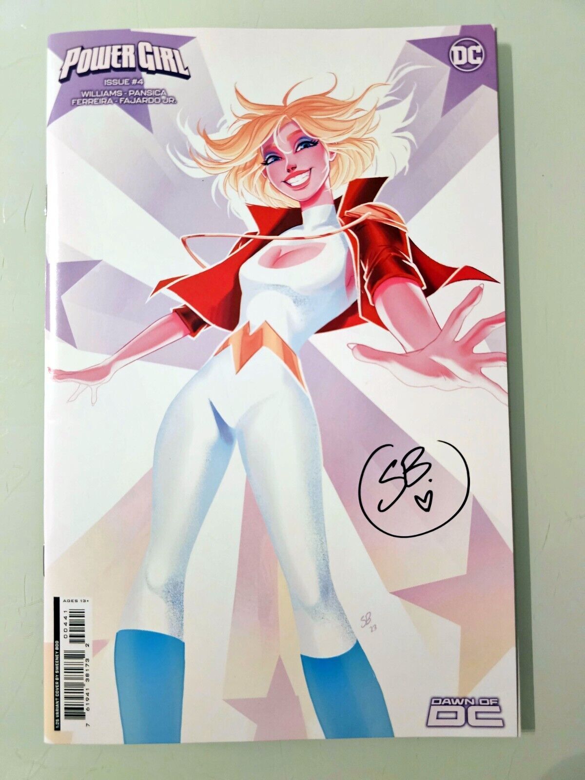 Power Girl #4 CVR D INC 1:25 Sweeney BOO Variant Signed by Sweeney BOO ...