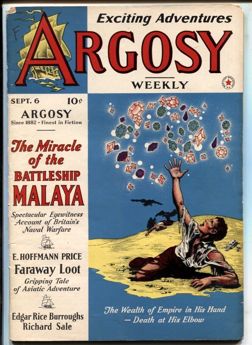 Argosy Pulp Magazine 3 issue lot - Complete Quest for Tarzan- Virgil ...