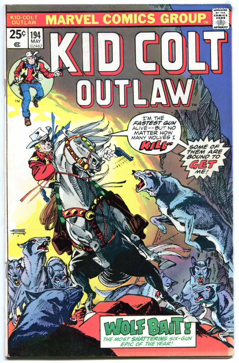 KID COLT OUTLAW #192, 194 195, 199 200, FN+, Western, Gunfights, more ...