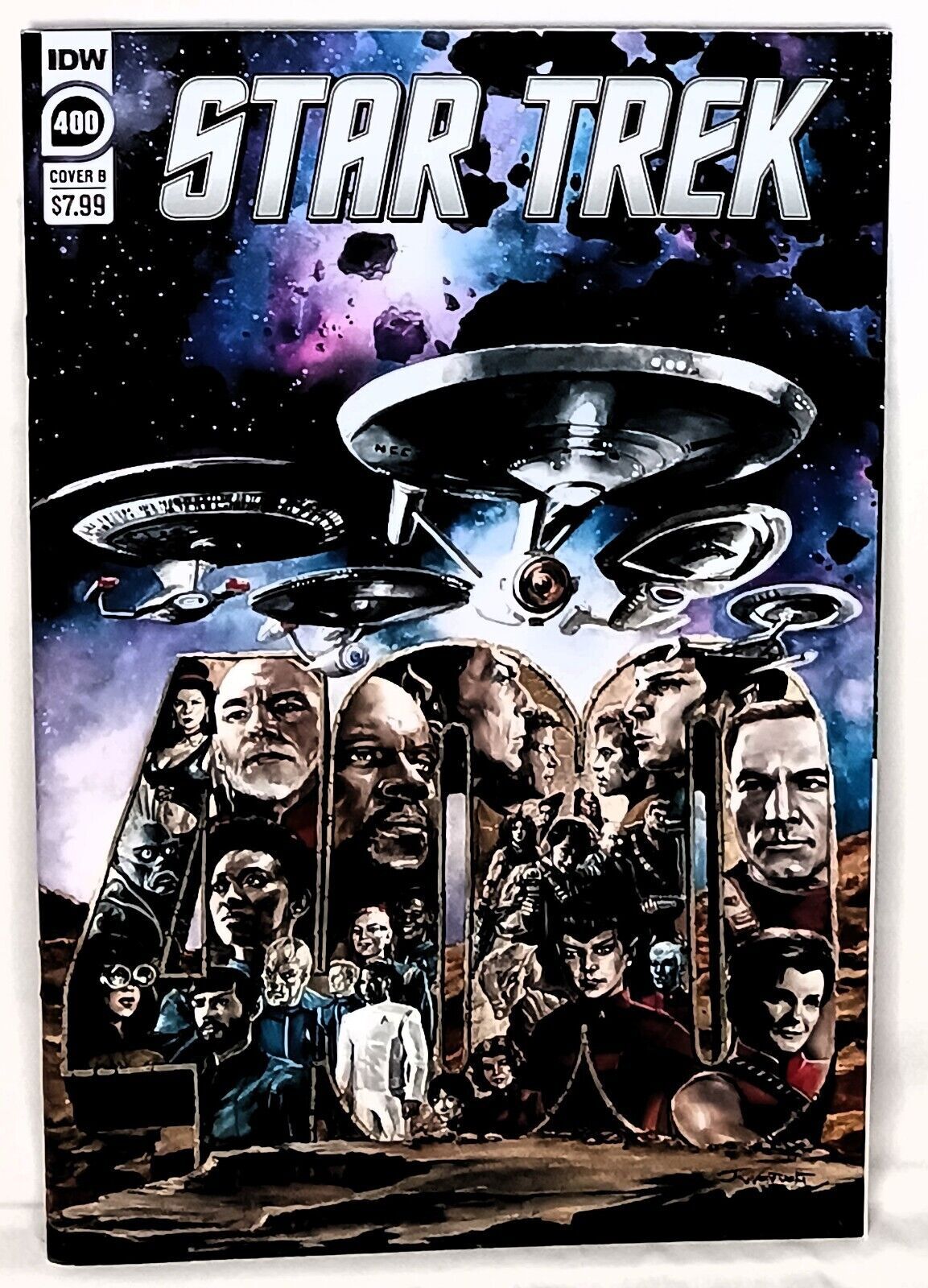 STAR TREK 400th IDW ISSUE #400 JK Woodward Variant Cover B IDW Comics ...