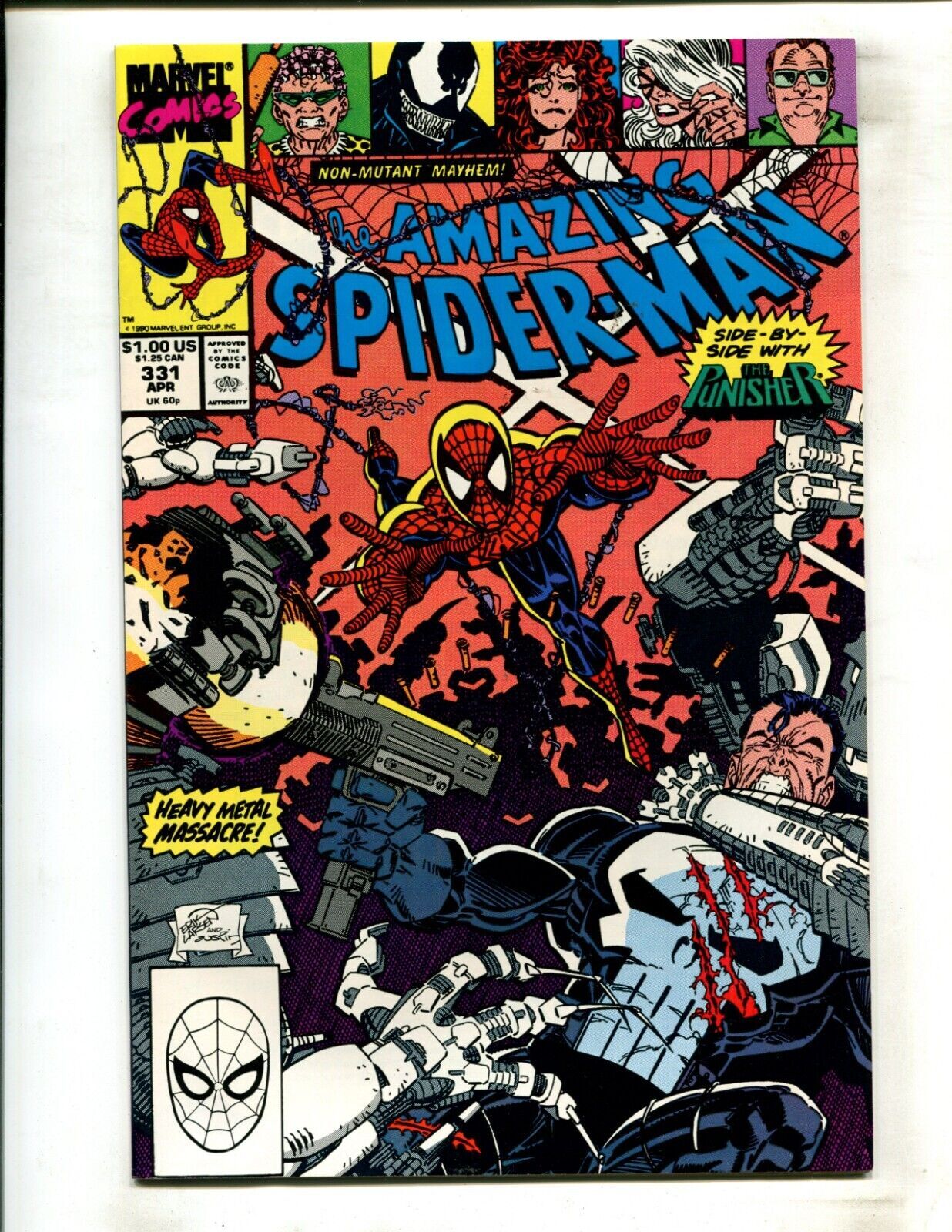 Amazing Spider Man 331 9 2 Venom Punisher 1990 Comic Books