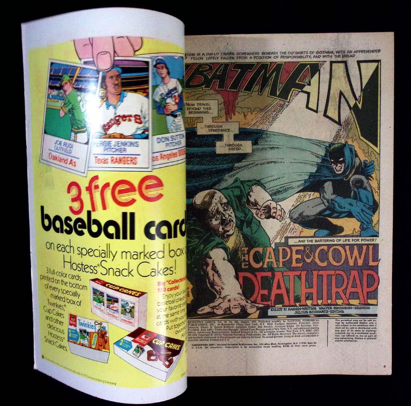 Detective Comics #450 Walter Simonson art Aug 1975 Batman Death Trap vf ...