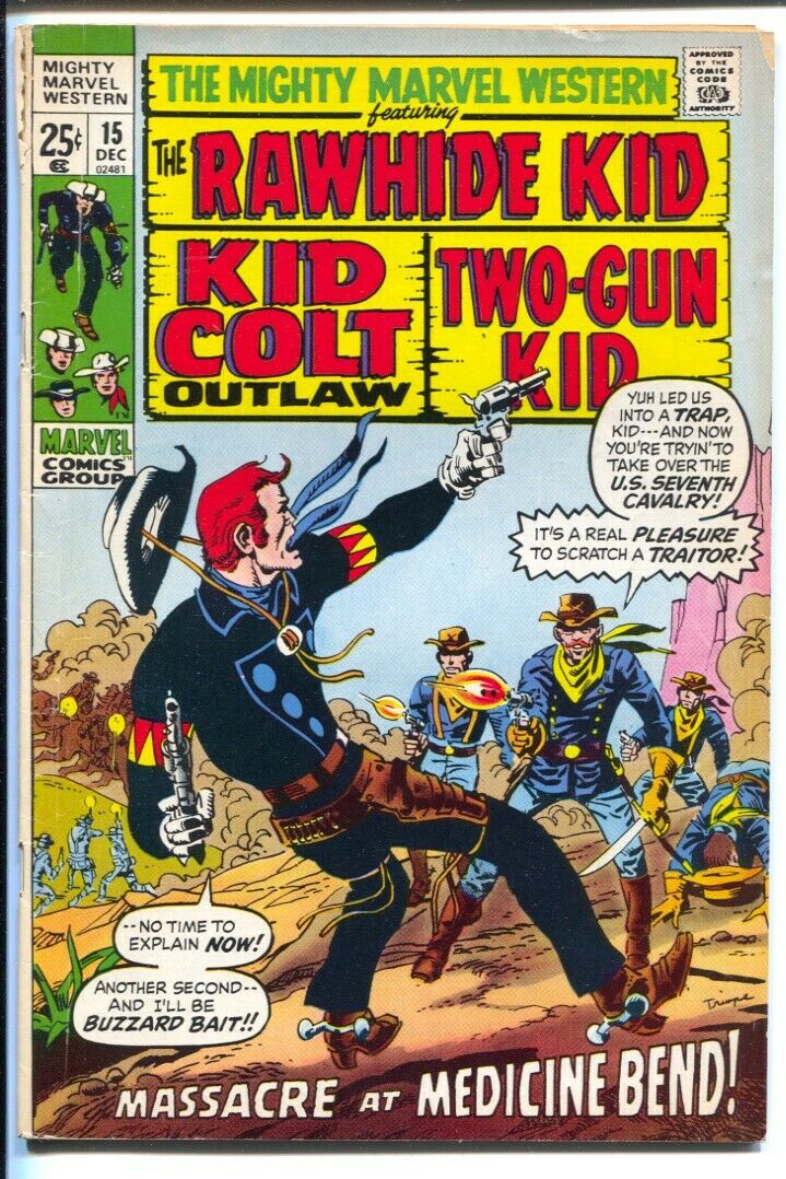 Mighty Marvel Western #15 1971-Rawhide Kid-Kid Colt-Stan Lee-John ...