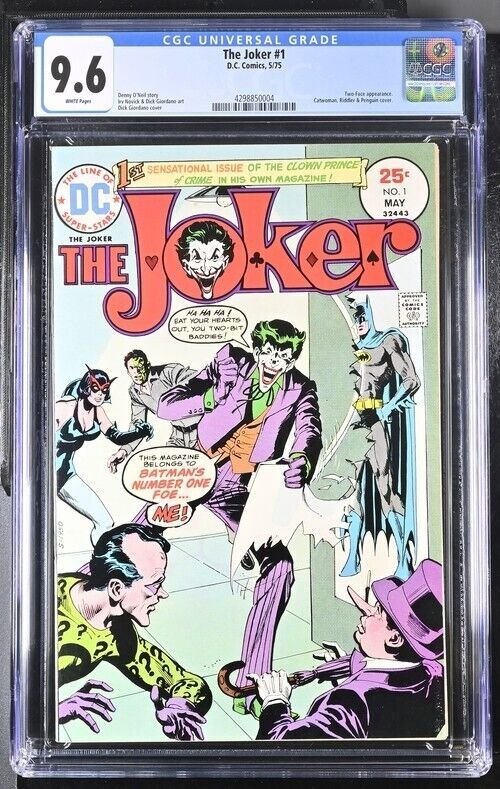 The Joker #1 CGC 9.6 Batman Two-Face Catwoman Riddler Penguin White ...