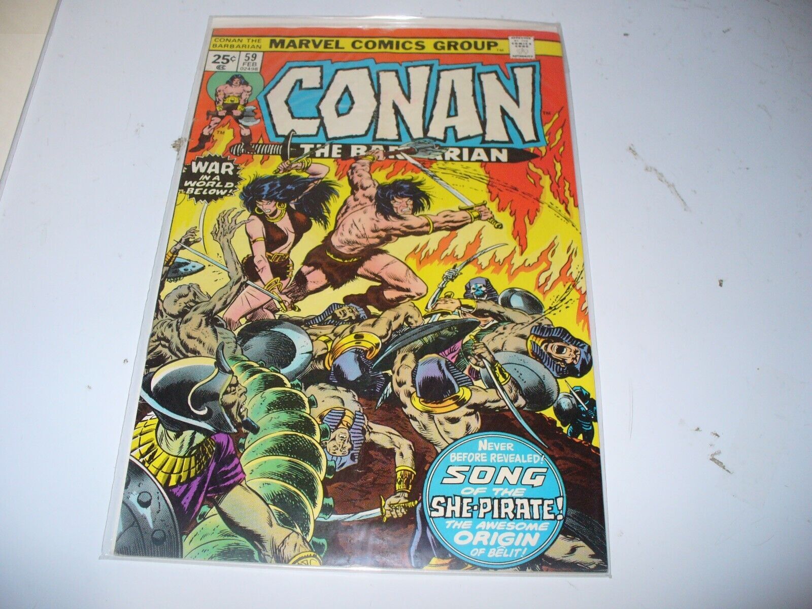 Conan The Barbarian #59 1976 Marvel Comic Origin of Belit BAGGED ...