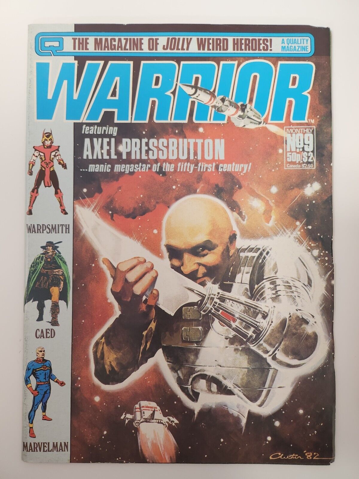 WARRIOR #9 Magazine JAN 1983 (6.5/7.0) Mick Austin Cover / Axel ...