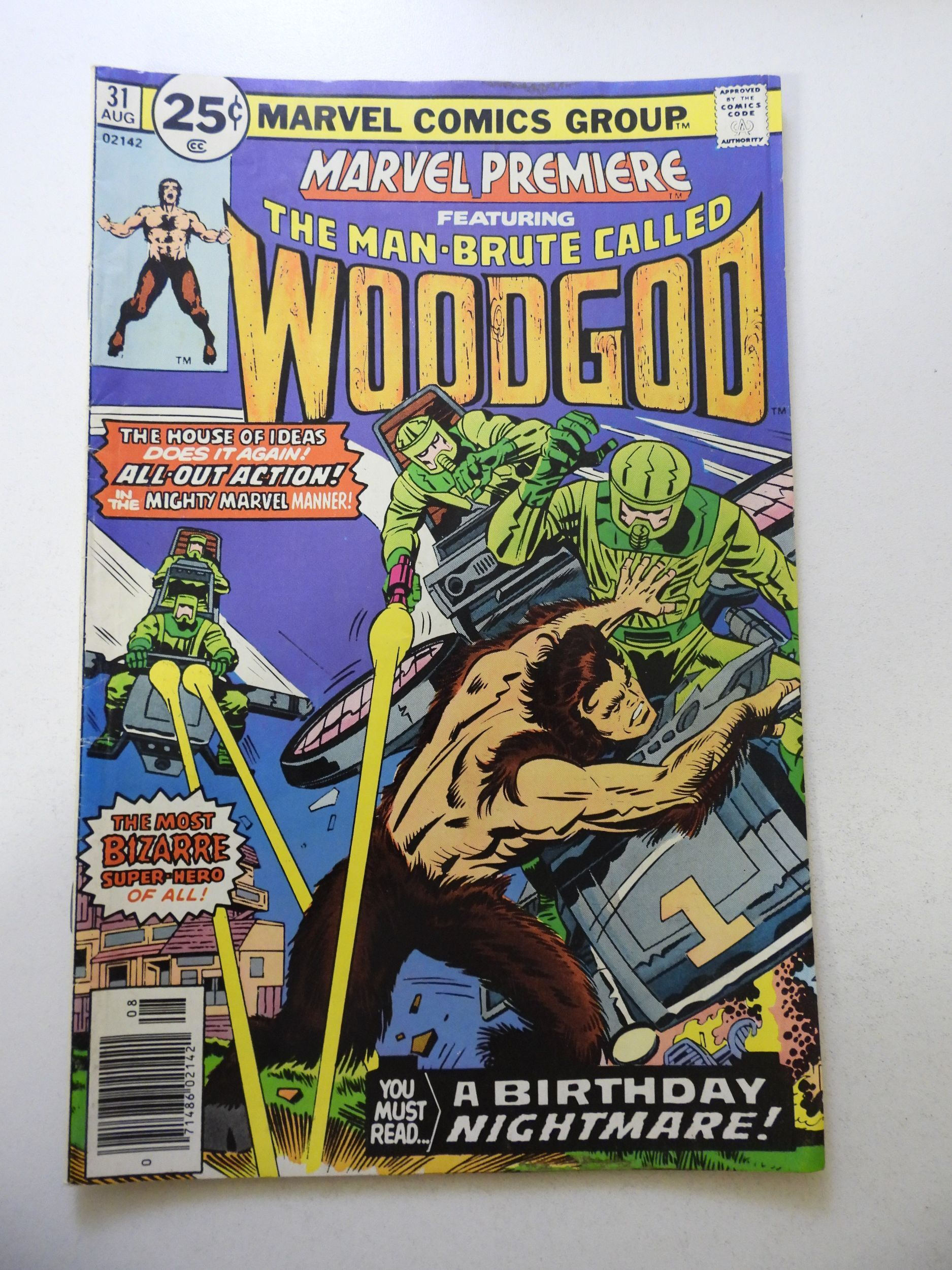 Marvel Premiere #31 (1976) 1st App of Woodgod FN Condition overspray bc ...