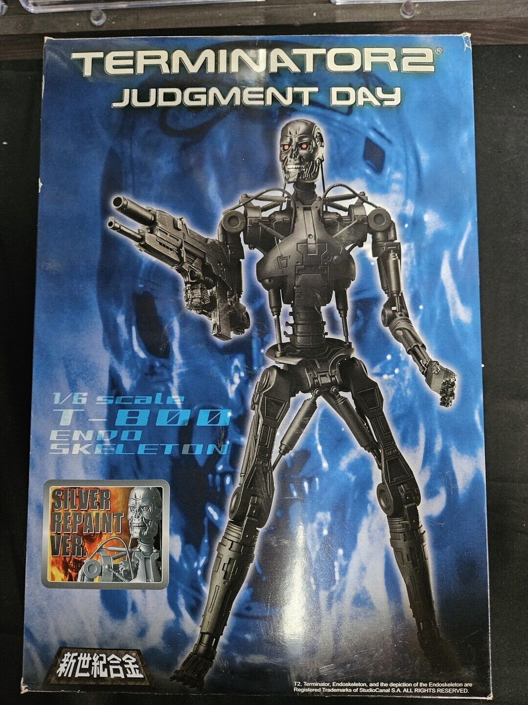Terminator 2 Judgement Day 1/6 Scale T-800 Endo Skeleton Silver Repaint ...