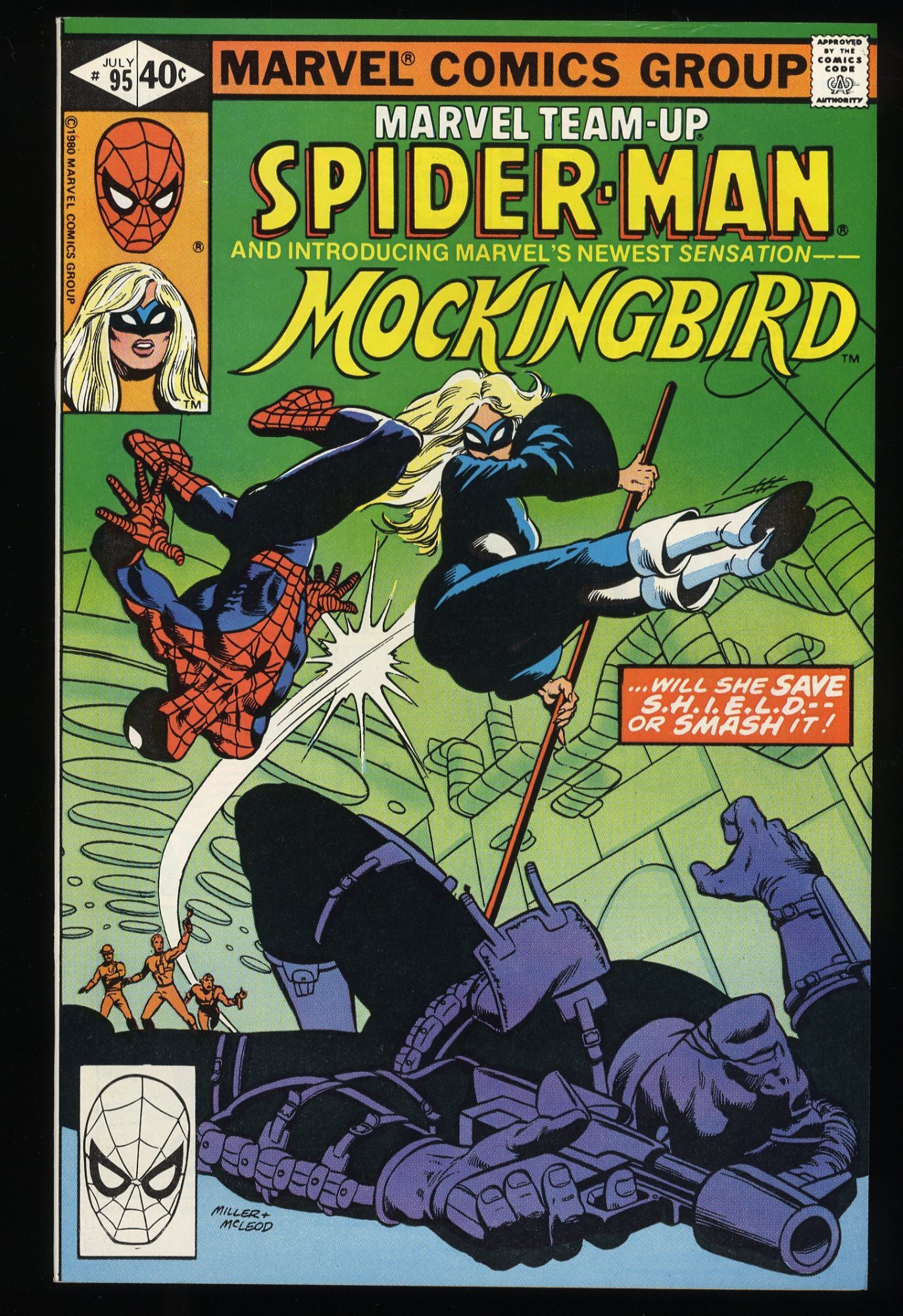 Marvel Team-up #95 NM+ 9.6 1st Appearance Mockingbird! Spider-Man ...