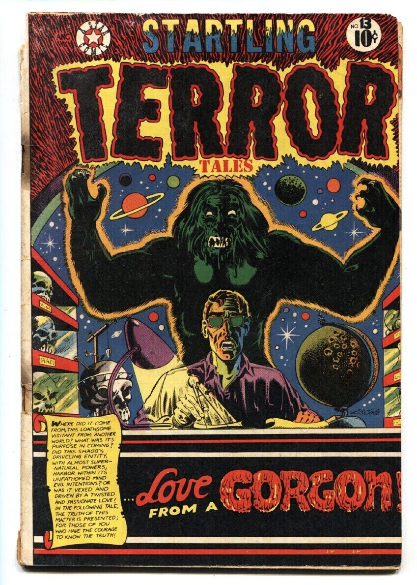 Startling Terror Tales #13-1954 L.B. COLE monster cover-Disbrow-pre ...