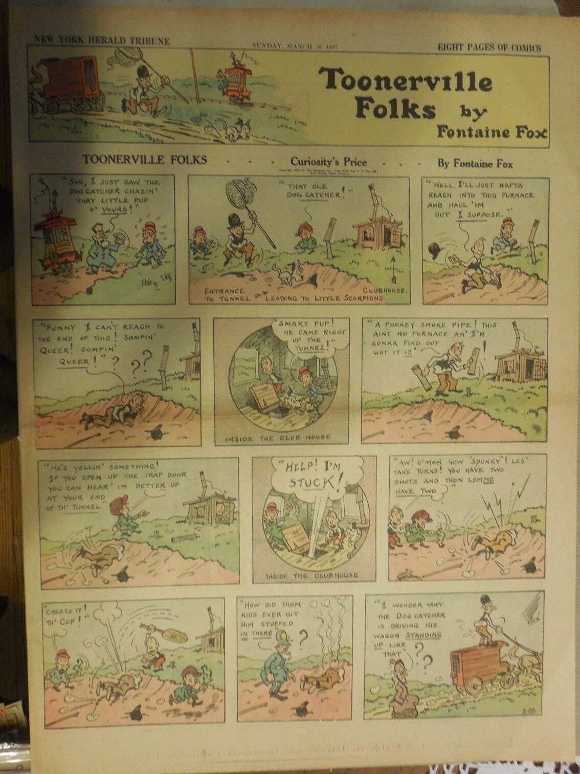 Toonerville Folks by Fontaine Fox from 3/20/1927 Full Size Color Page ...