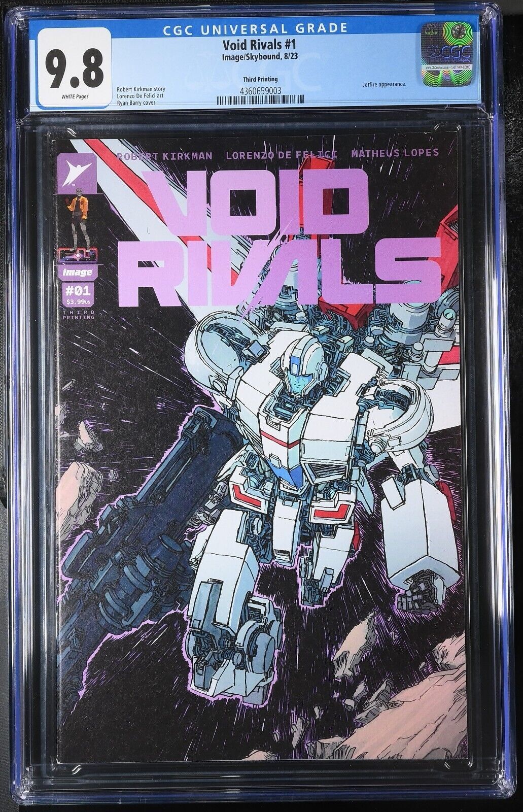 Void Rivals #1 CGC 9.8 3rd Print Jetfire Transformers Robert Kirkman ...
