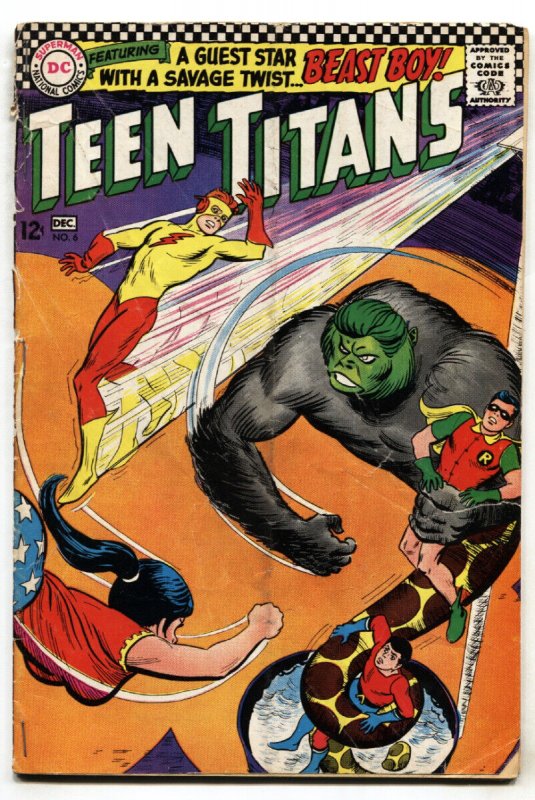 TEEN TITANS #6 comic book 1967 Robin Wonder Girl Kid Flash | Comic ...