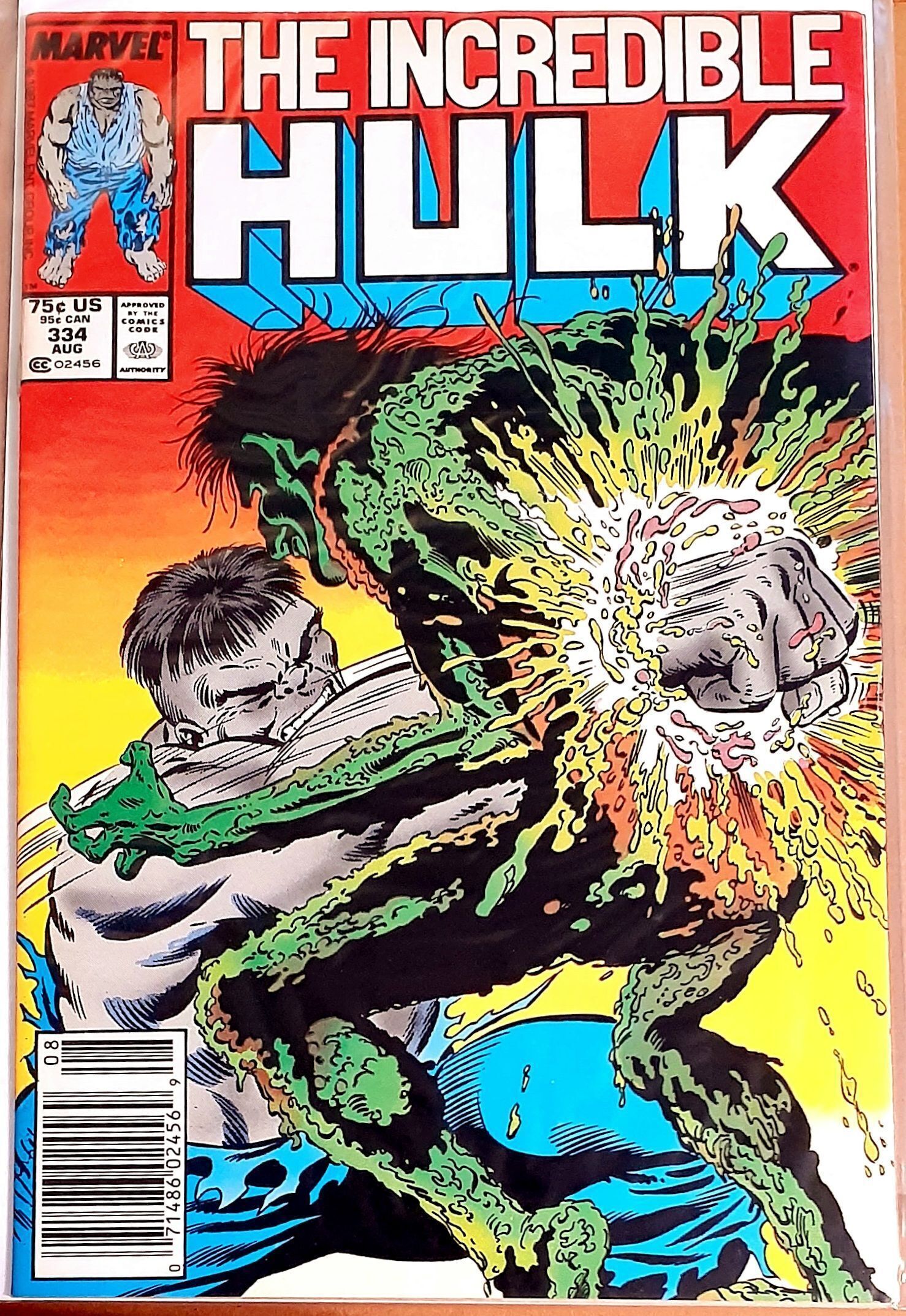 Incredible Grey Hulk #334 (1987) Newsstand Variant Todd McFarlane/Hulk ...