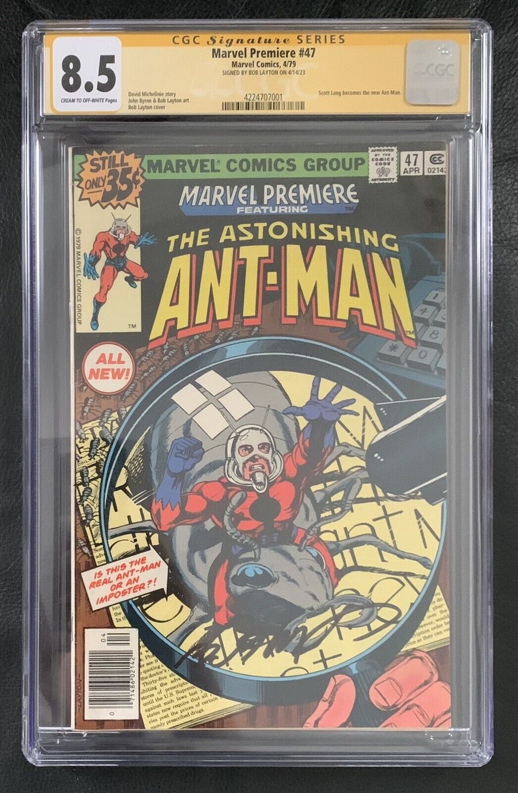 (1979) Marvel Premiere #47 CGC SS 8.5 Signed BOB Layton! 1st Scott Lang ...