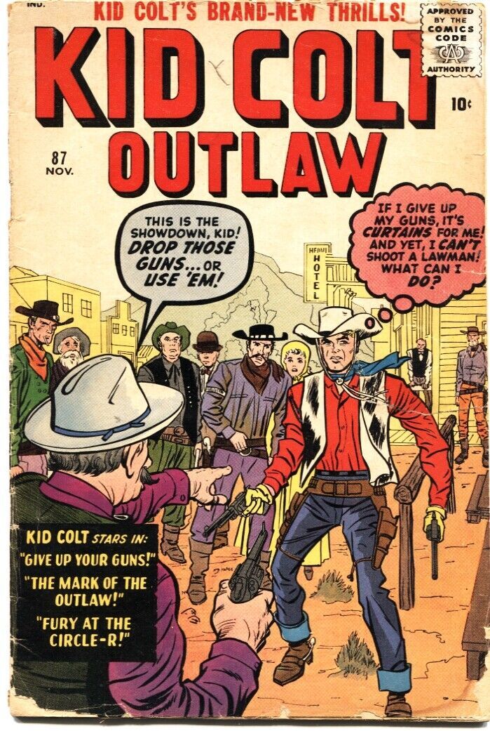 KID Colt #87-Jack Kirby-Jack Davis-Gunsmoke Kid-Atlas / Marvel-1959 ...