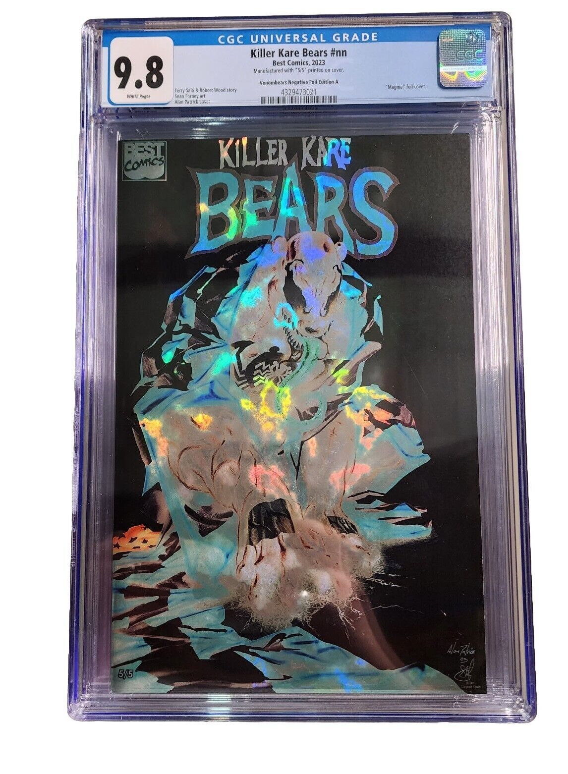 Killer Kare Bears Carnage USA Lava Foil Negative Crain Homage Comic #5/ ...
