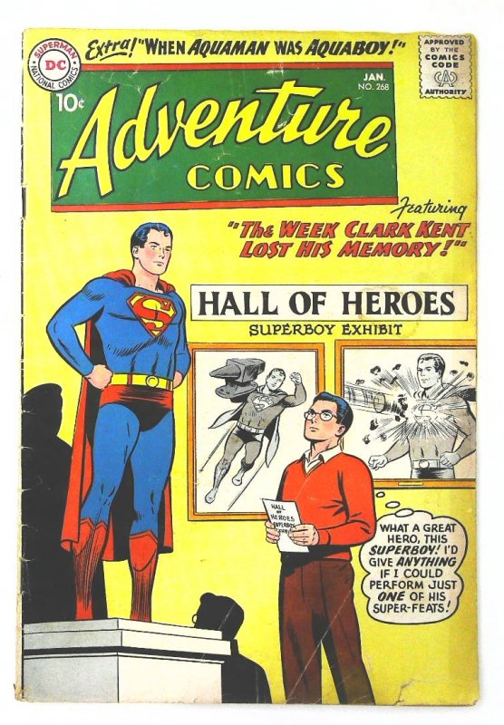 Adventure Comics (1938 series) #268, VG- (Actual scan) | Comic Books ...
