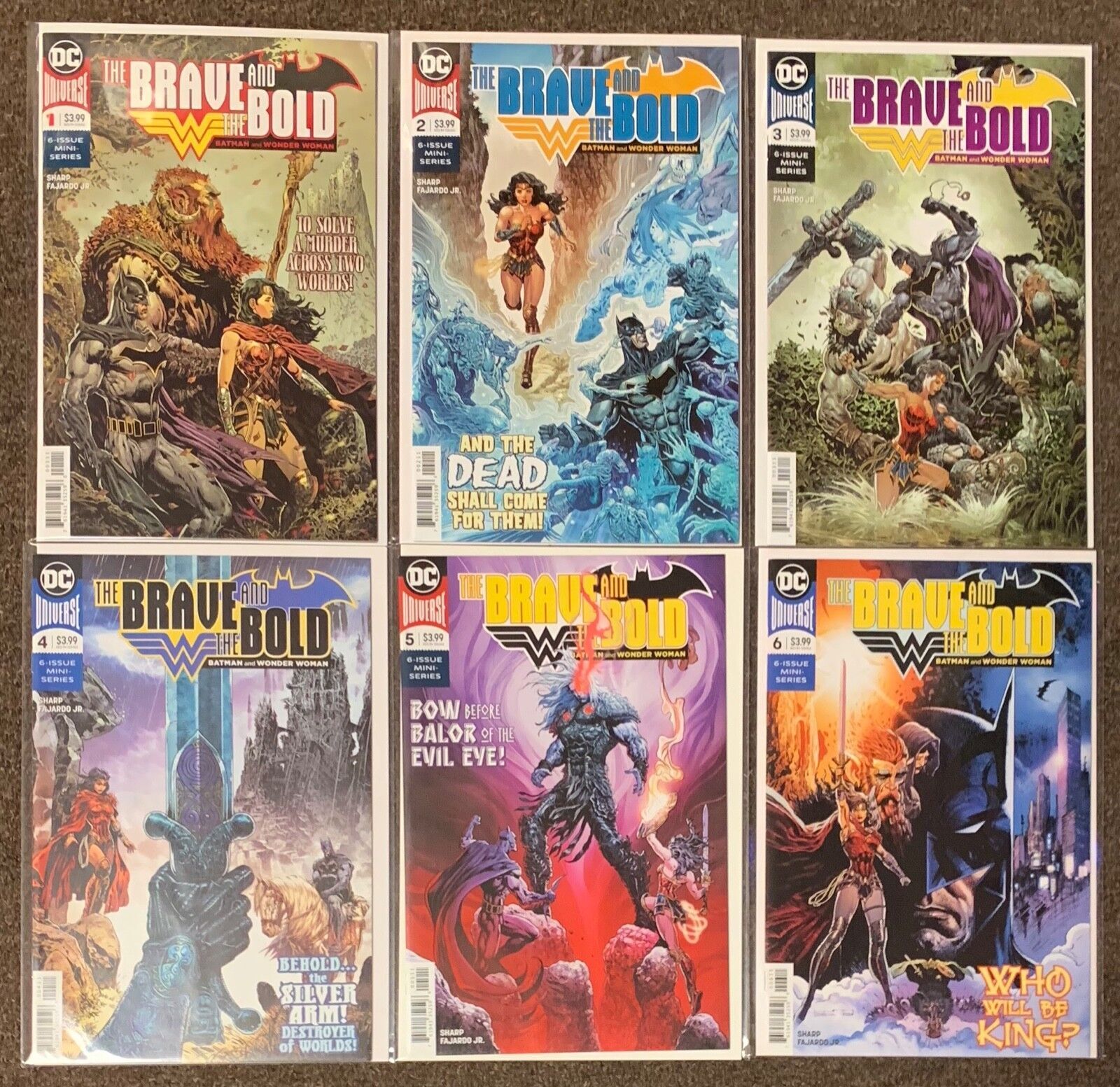 The Brave and The Bold Batman and Wonder Woman #1,2,3,4,5,6 DC Complete ...