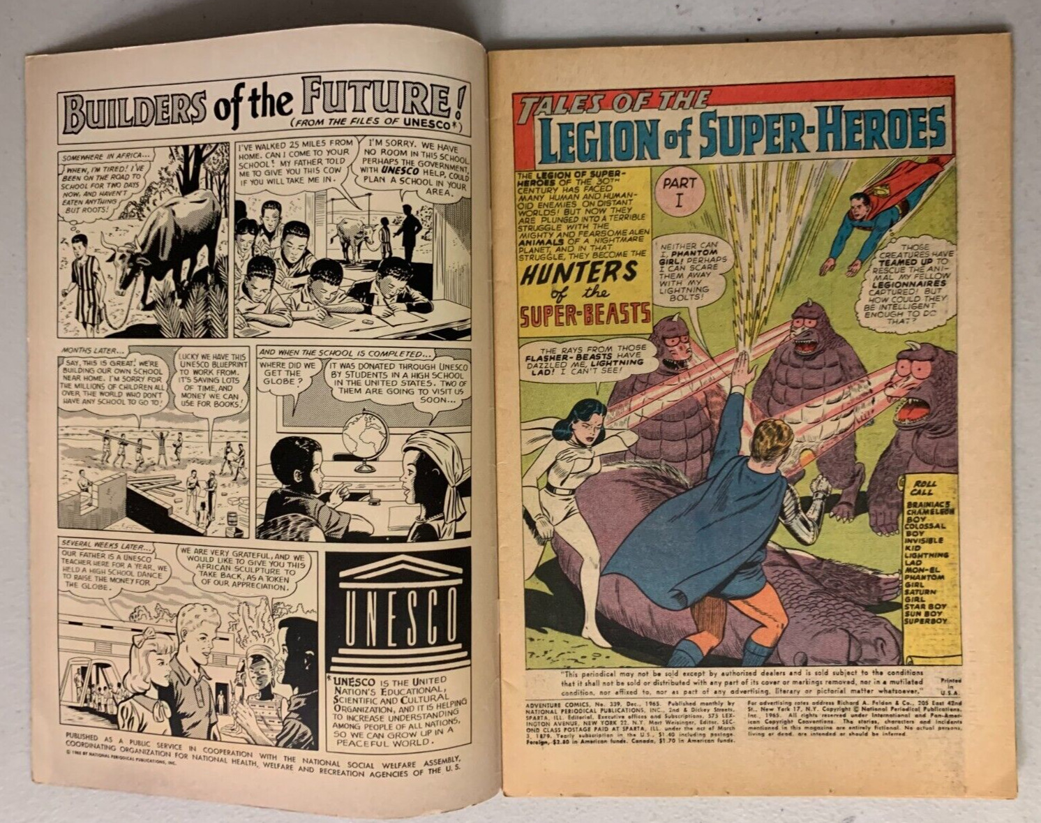 Adventure Comics #339 DC 1st Series (6.0 FN) Hunters of the Super ...