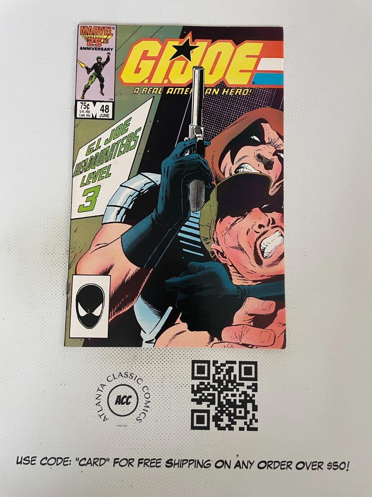 G.I. Joe # 48 NM Marvel Comic Book Duke Snake Eyes Cobra Duke Shadow 14 ...
