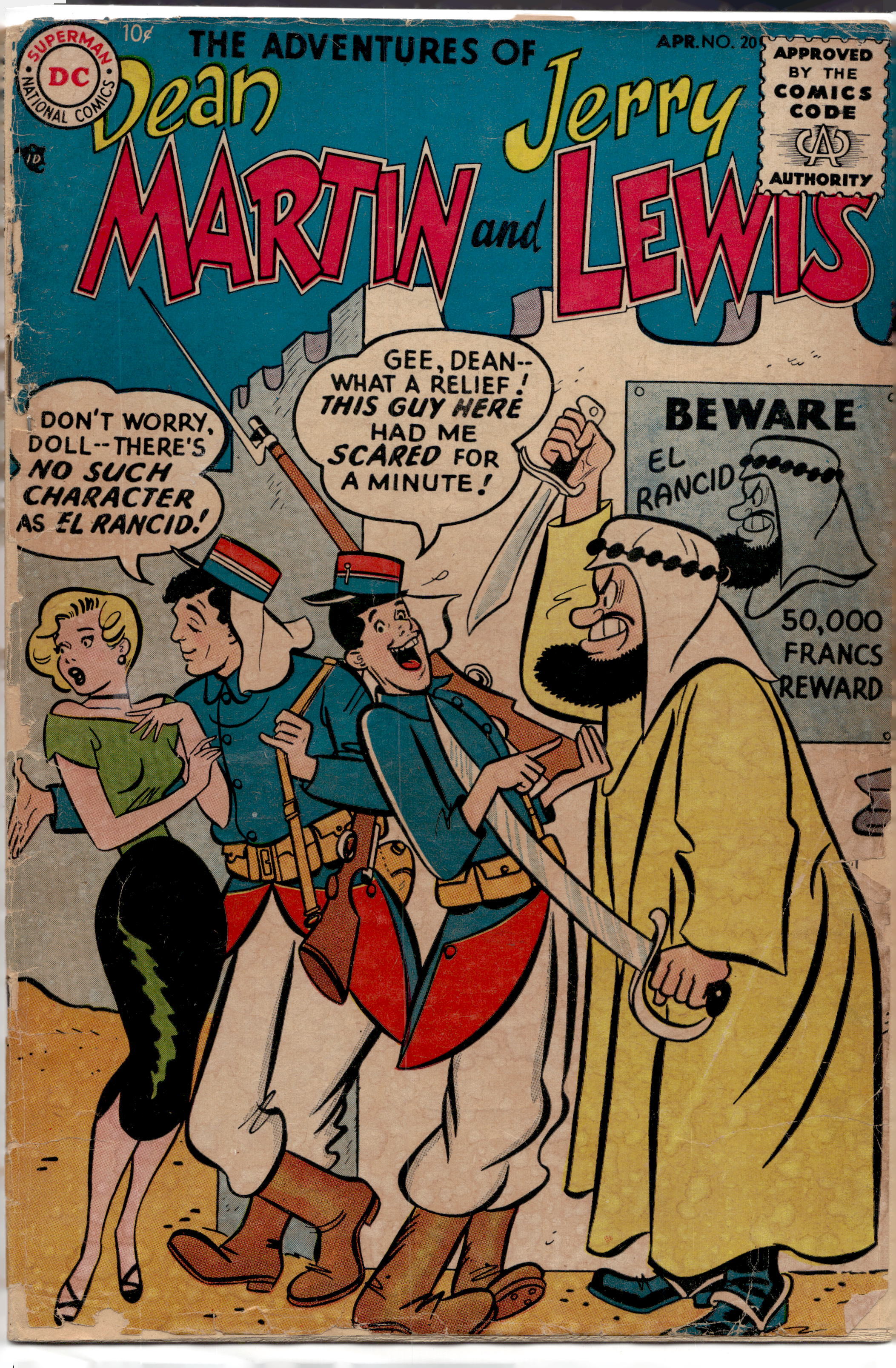 Adventures of Dean Martin & Jerry Lewis #20 (1955) | Comic Books ...