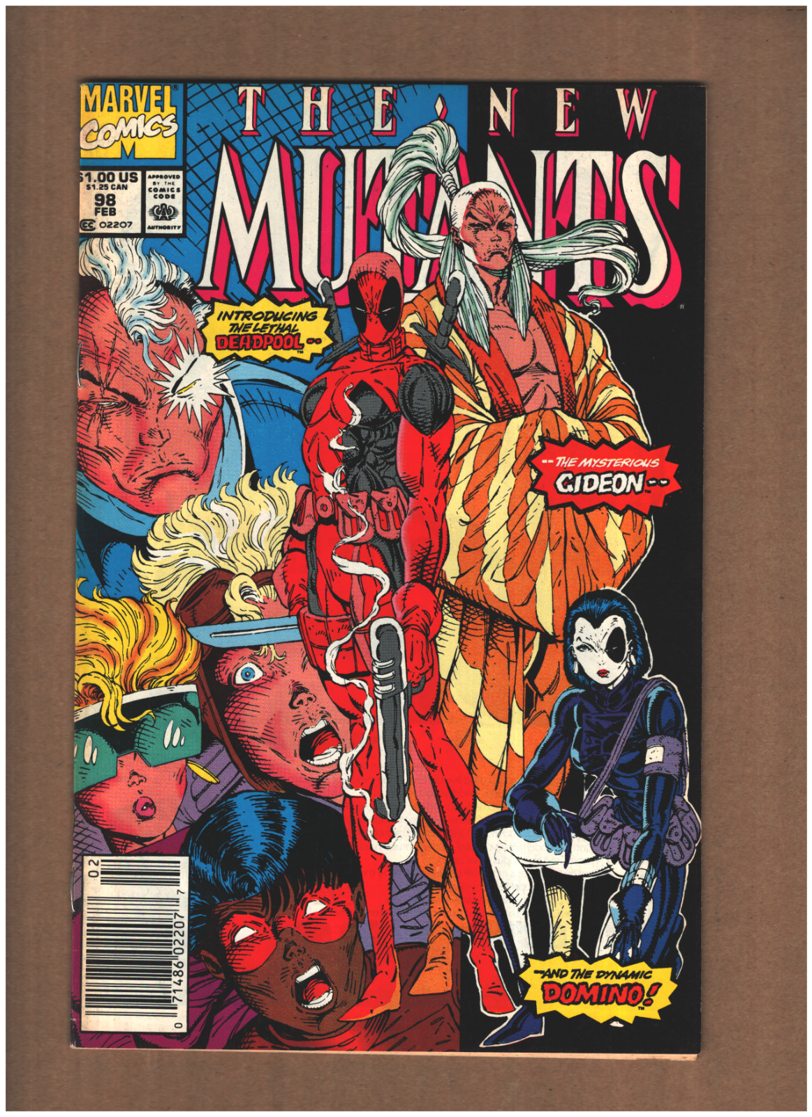New Mutants #98 Newsstand Marvel Comics 1991 1st DEADPOOL & DOMINO VF 8 ...