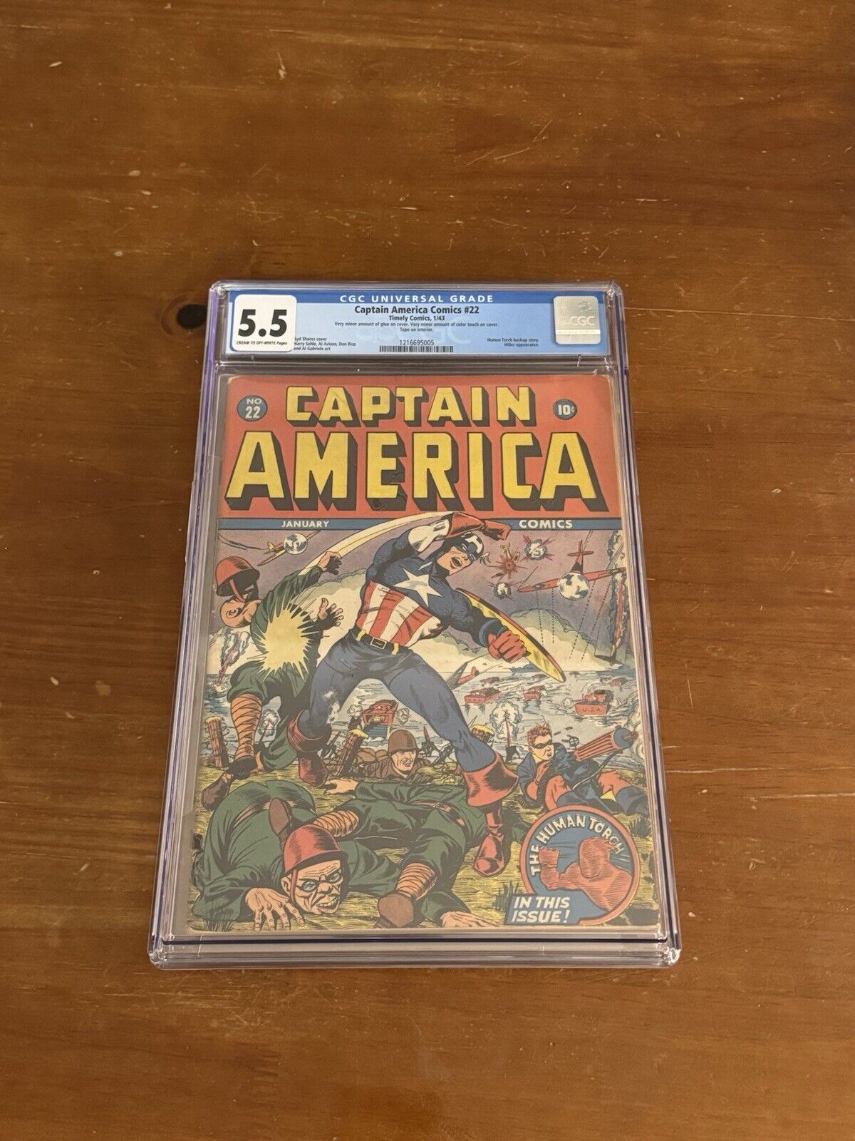 Captain America Comics #22 (Marvel 1943) [CGC 5.5] Hitler/Goebbels ...