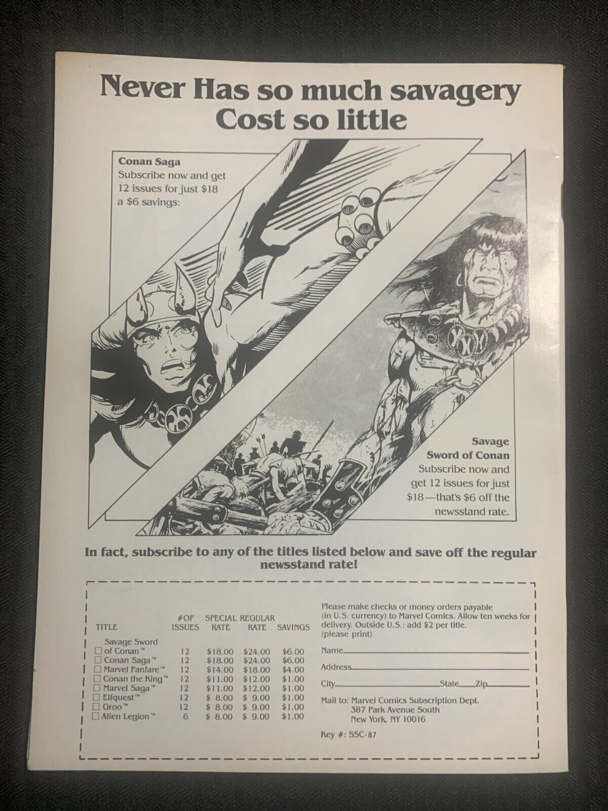 1987 SAVAGE SWORD OF CONAN Magazine #140 FN 6.0 Joe Jusko Cover | Comic ...