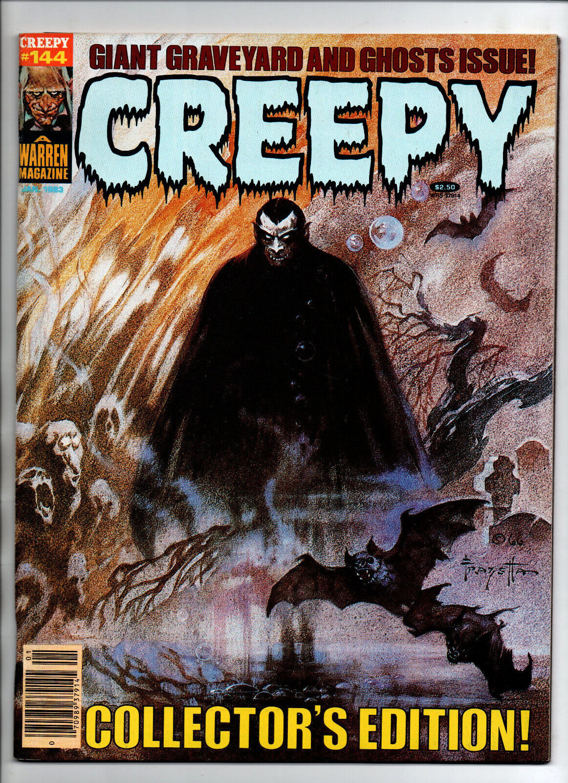 Creepy #144 - Frank Frazetta cover - Horror Magazine - Warren - 1983 ...