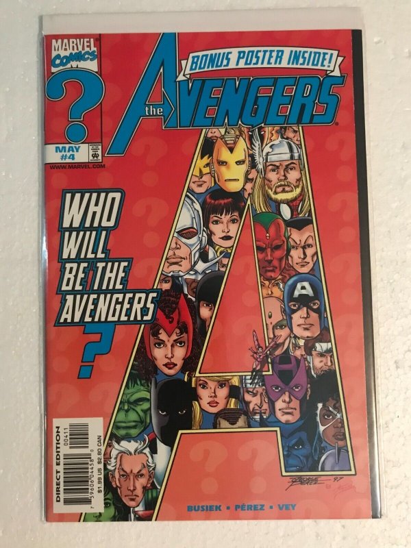 Avengers #4 NM Marvel Comics 1998 1st appearance Warbird Carol Danvers ...