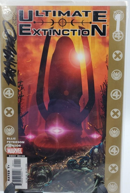 Lot Ultimate Extinction #1 & #2 Signed by Brandon Peterson Marvel ...